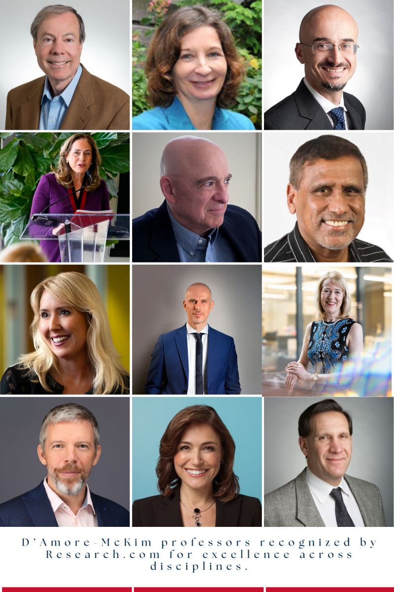 Research.com recognizes D’Amore-McKim professors for groundbreaking ...